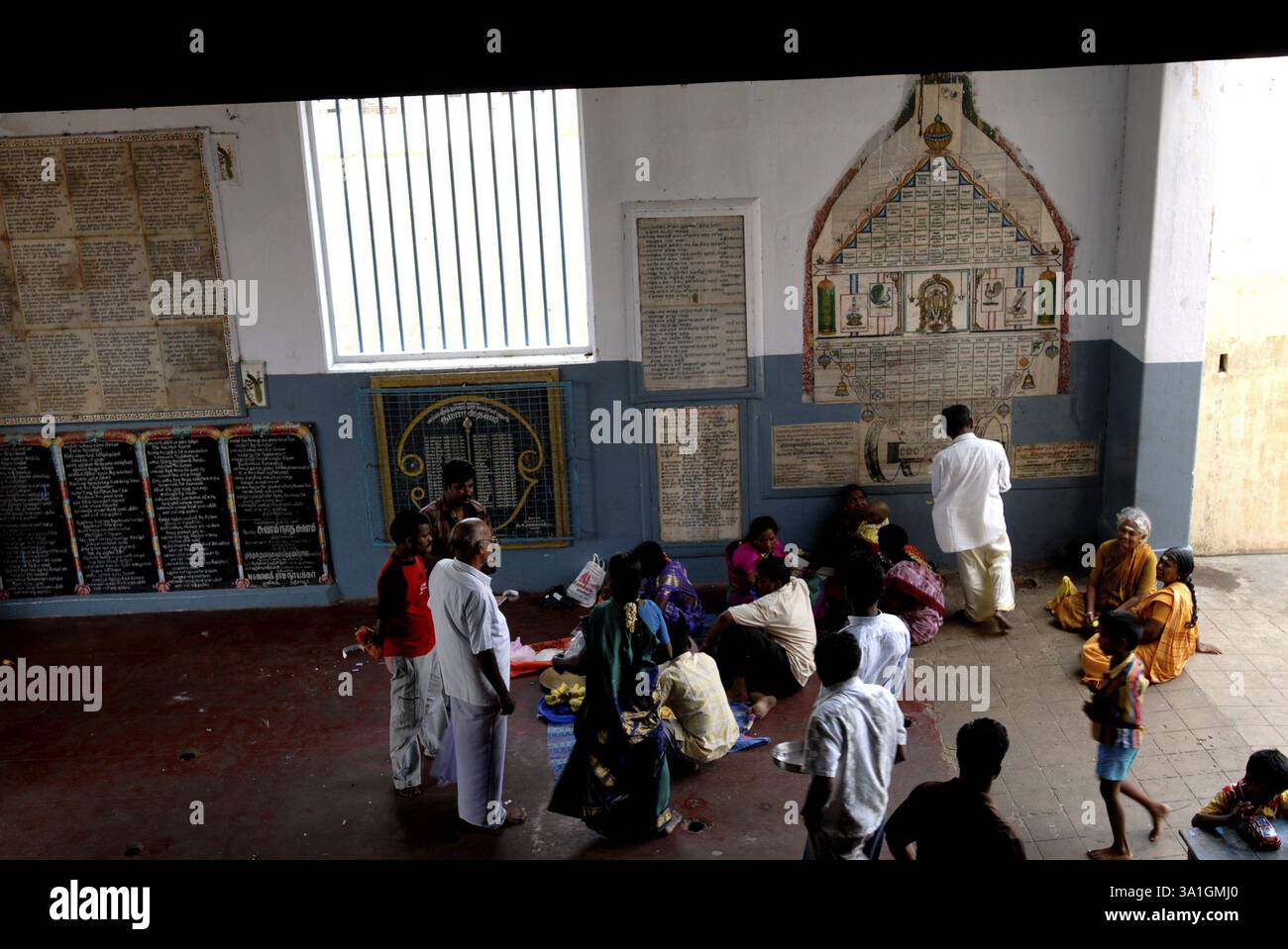 Devotees sitting on second Prakaram, Swaminatha Swami temple ...