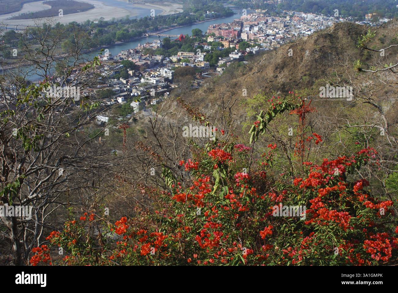 Aerial view of Har Ki Pauri, Haridwar, Uttar Pradesh, India, Asia Stock ...