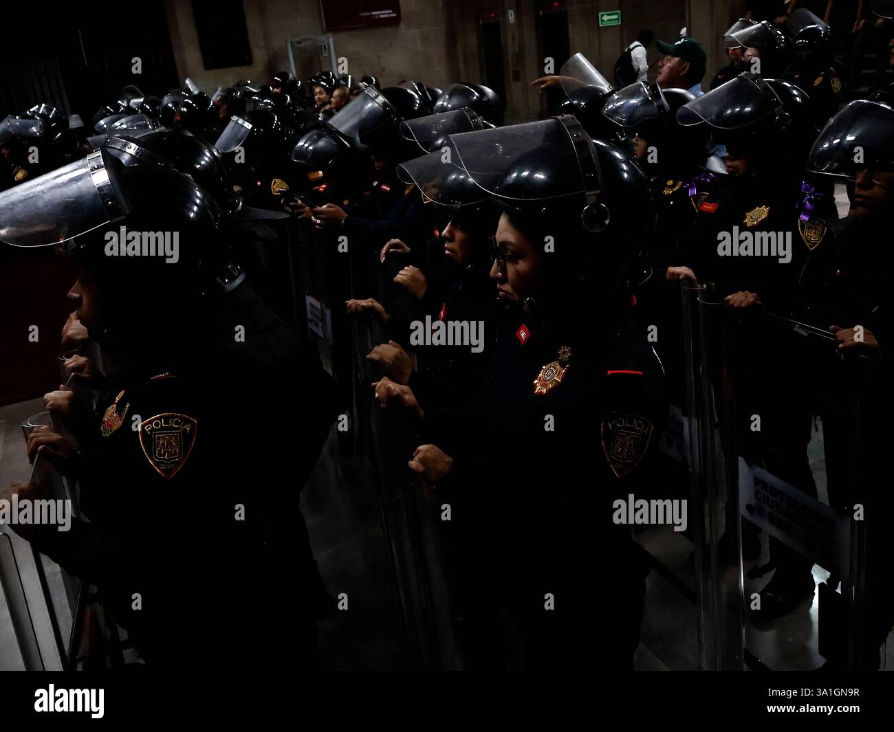 March 8, 2025, Mexico City, Cdmx, Mexico: Female police officers from ...
