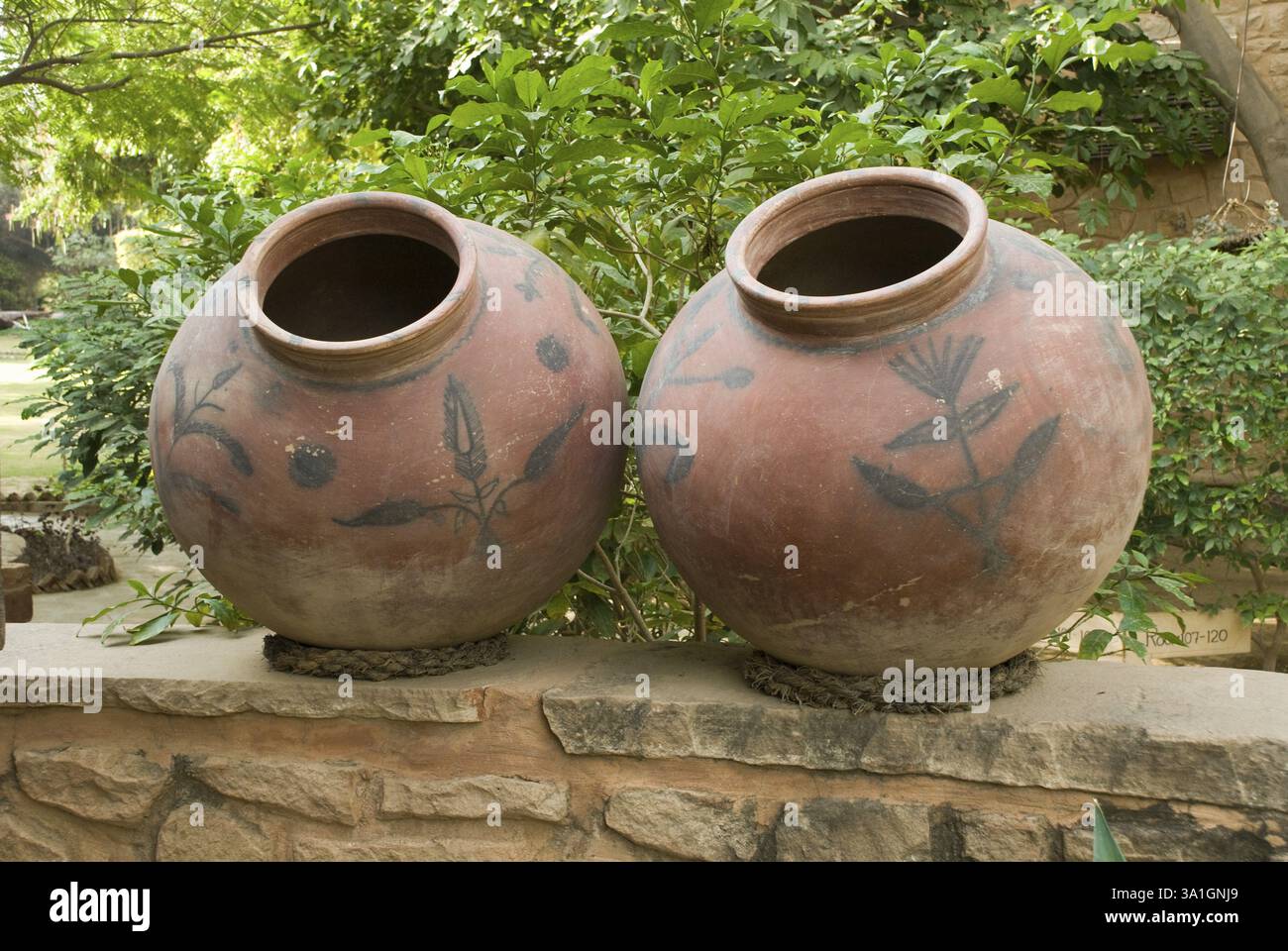 Traditional ancient large size earthen pots at Manvar resort at ...