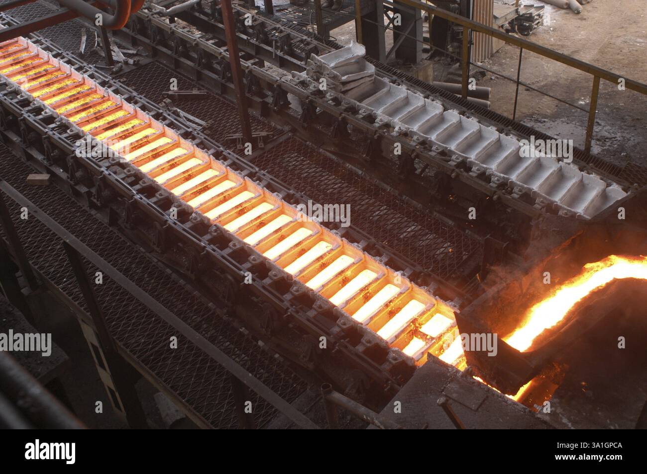 Pig iron manufacturing Stock Photo - Alamy