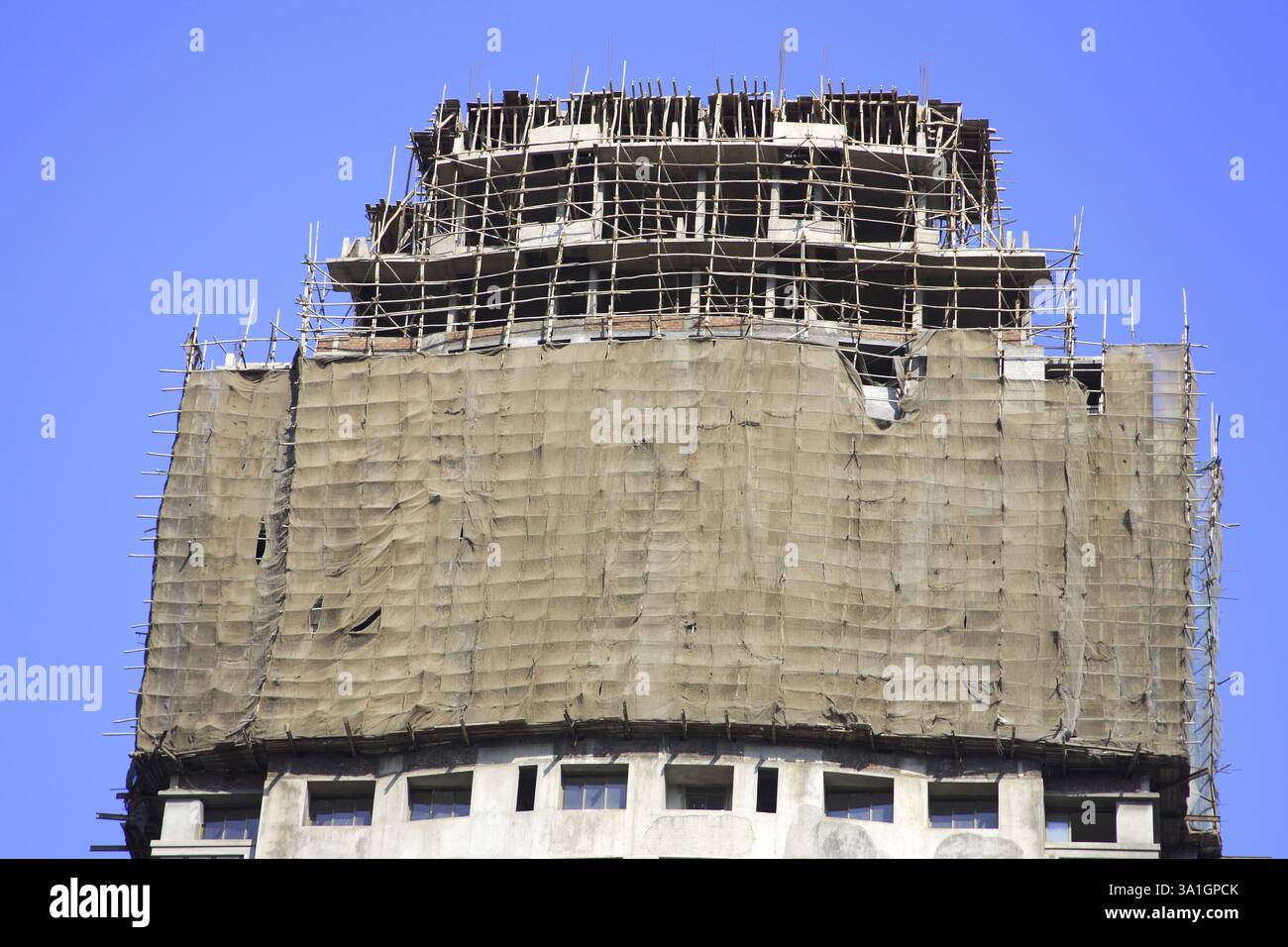 Construction of a building at Saat Rasta circle, Mahalakshmi, Bombay ...