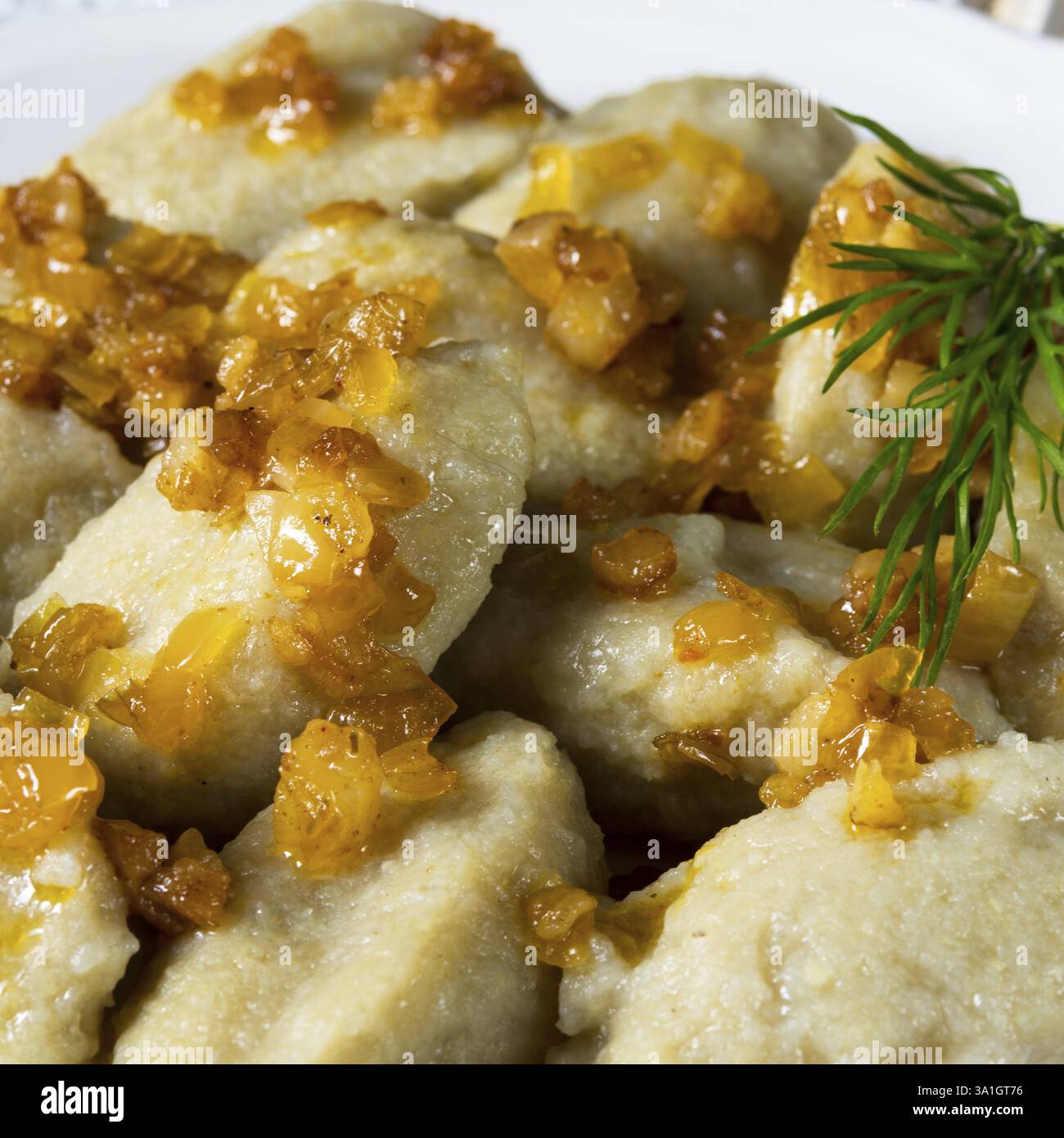 Silesian grey potato dumplings Stock Photo - Alamy