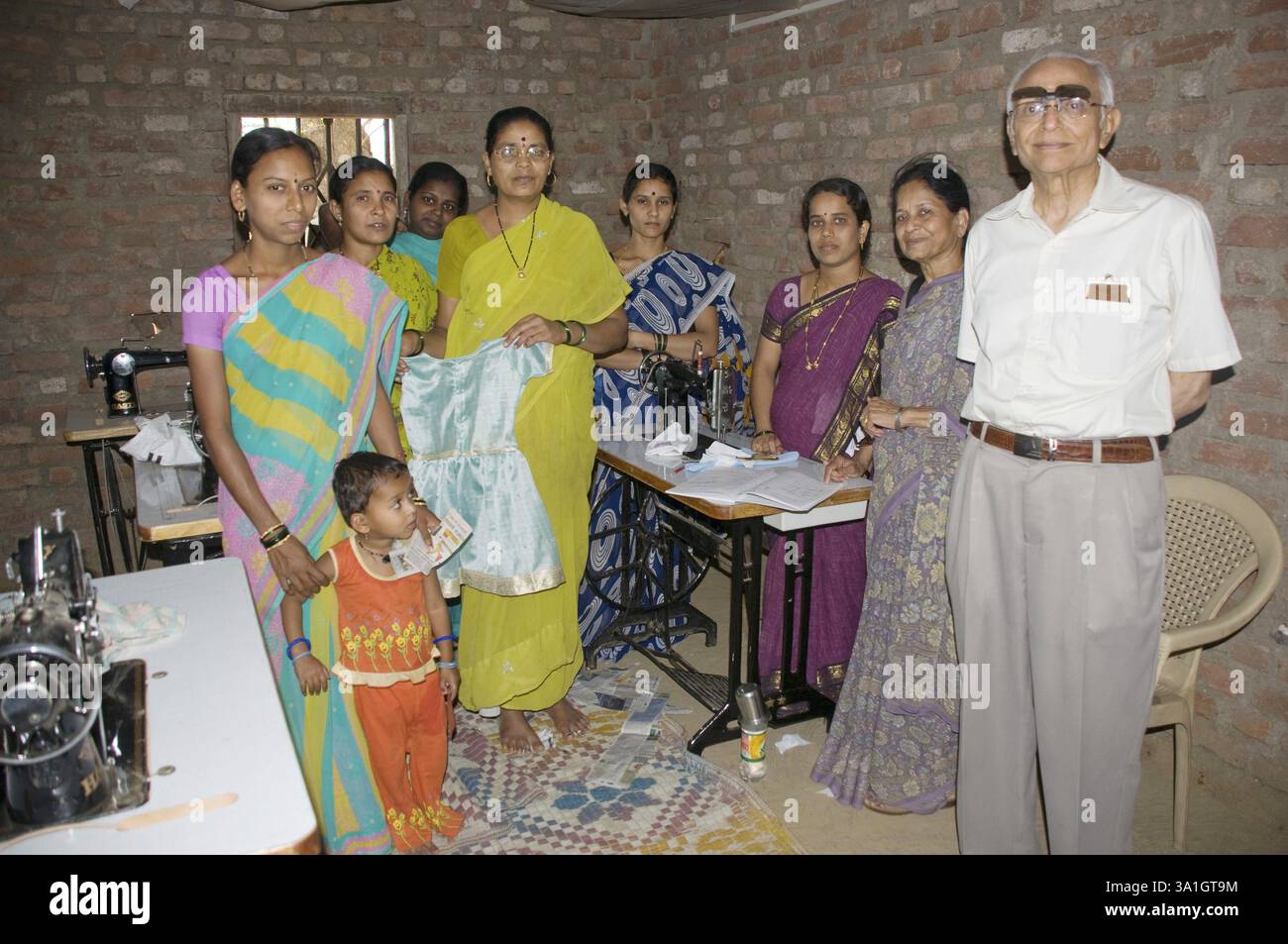 Tailoring class at Nere village, Panvel taluka, Maharashtra, India NO ...