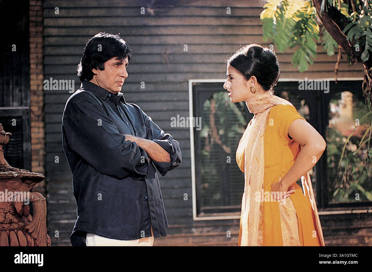 South Asian Indian actor Amitabh bachchan and Manisha Koirala during a ...