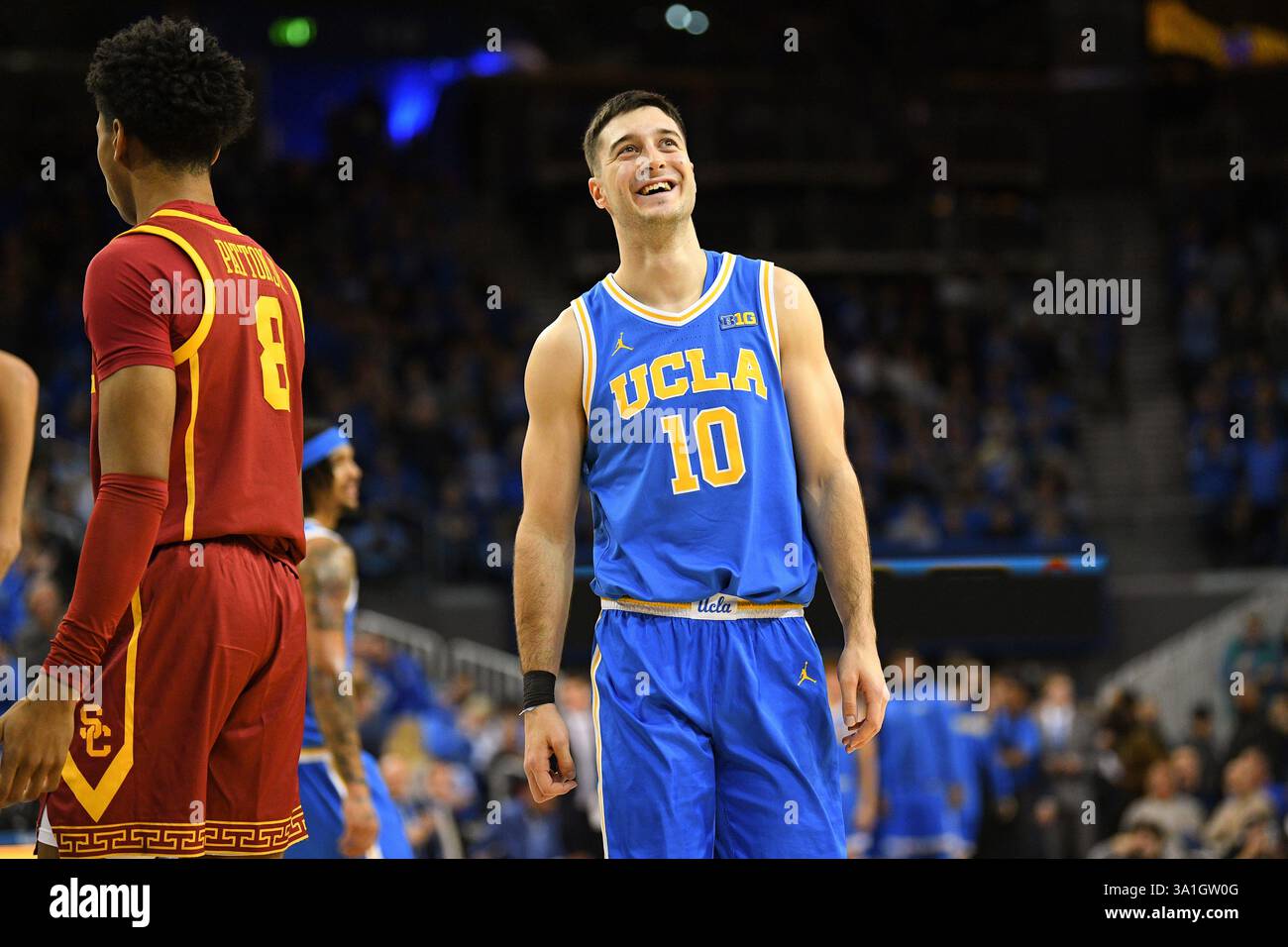 LOS ANGELES, CA - MARCH 08: UCLA Bruins guard Lazar Stefanovic (10 ...