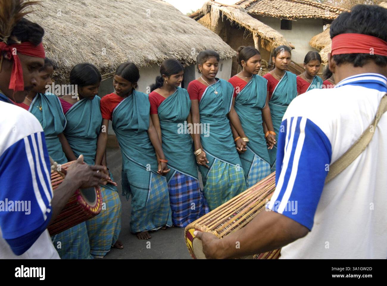 Traditional welcome to guest, Santhal tribal, Dumka, Jharkhand, India ...