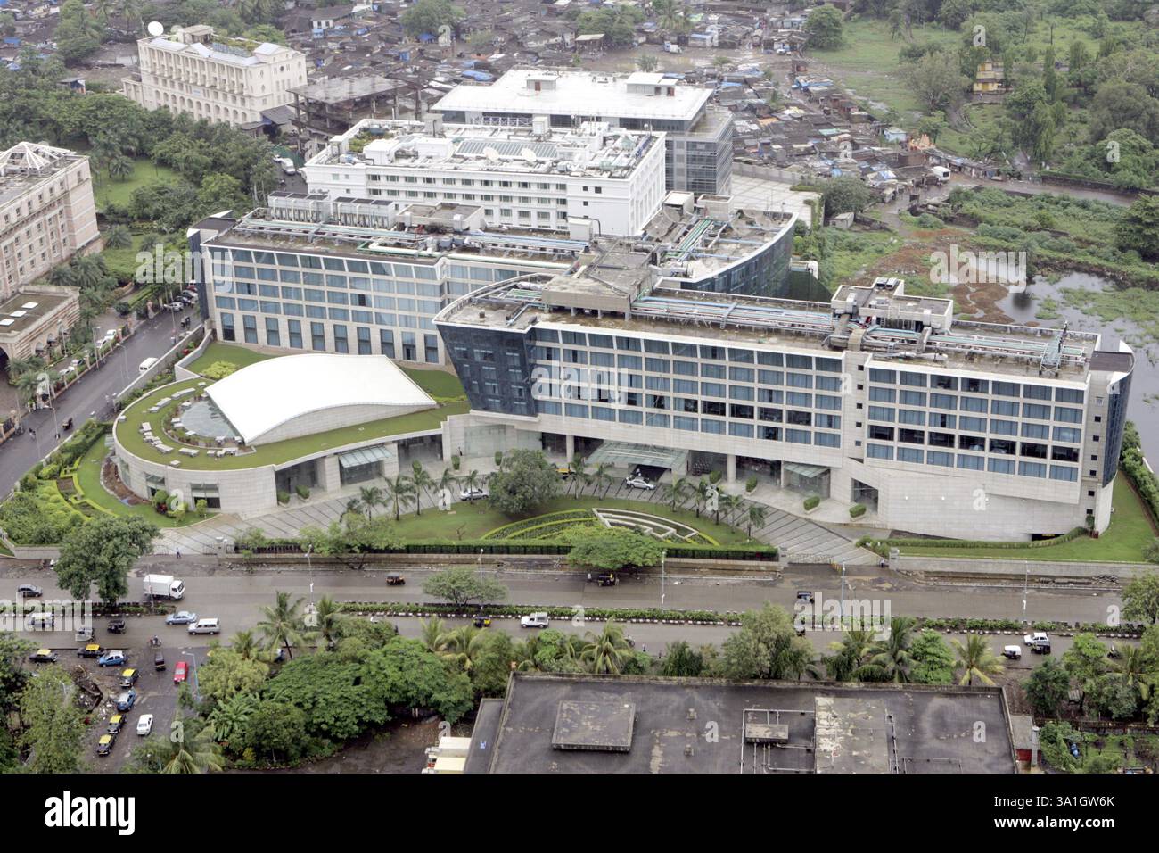An aerial view of five stars hotels such as Grand Hyatt Hotel La ...