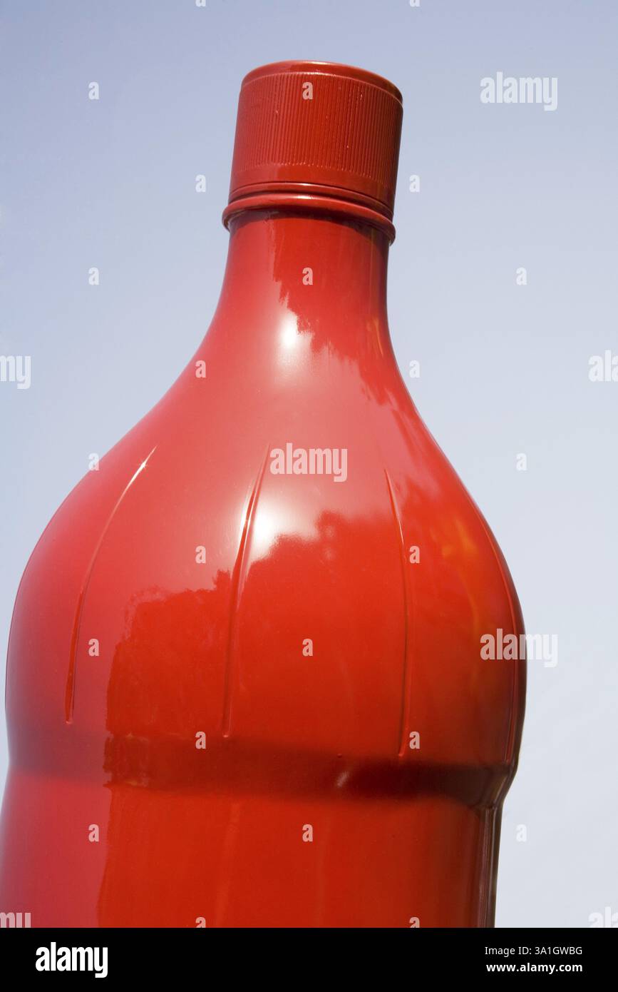 Red color bottle, Art Installation, Kala Ghoda festival 2008, Bombay ...