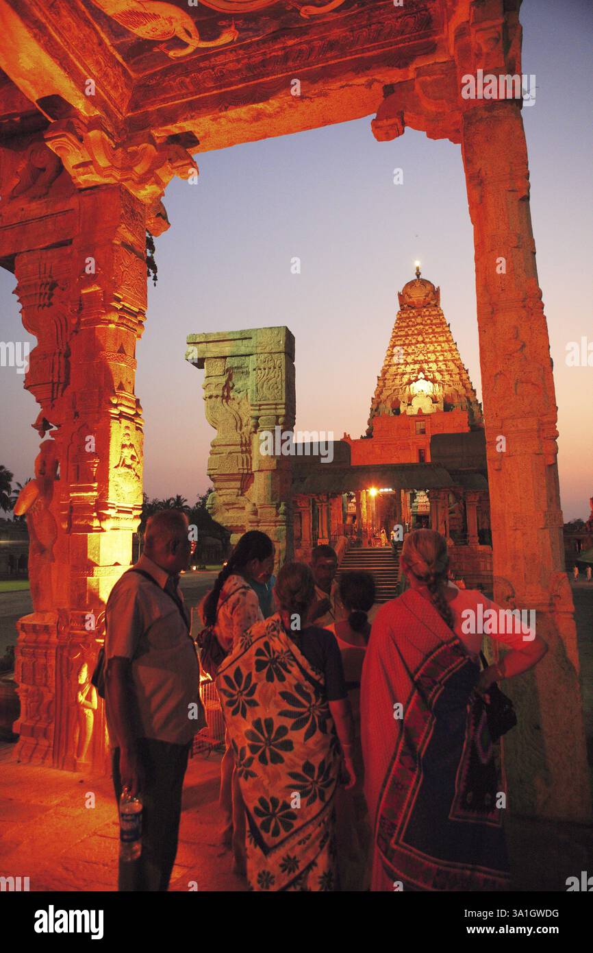 Devotees at Brihadeshwara Temple also called Big Temple dedicated to ...