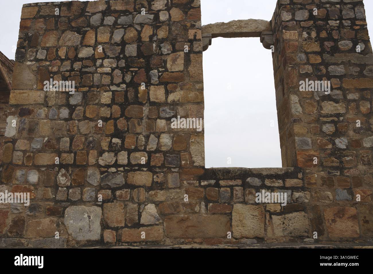 Stone wall in Qutb Minar complex, Delhi sultanate, Delhi, India UNESCO ...