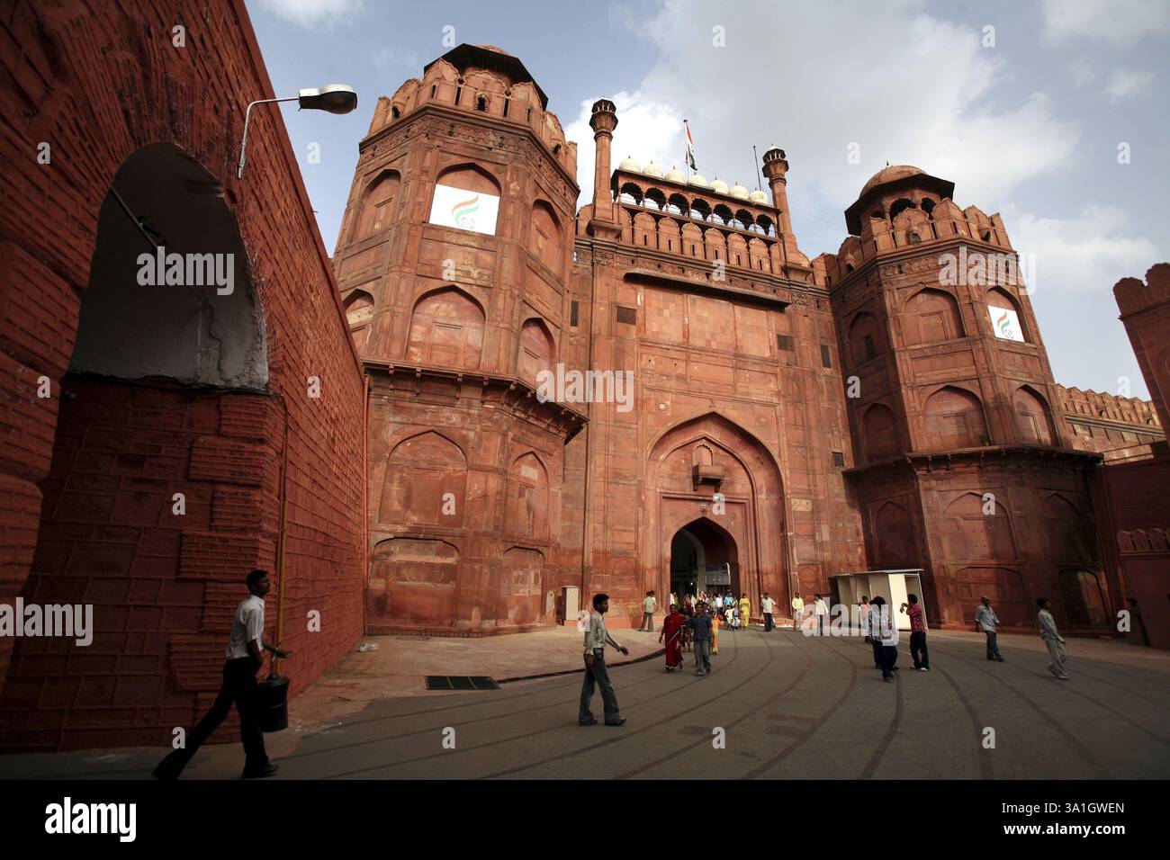 UNESCO World Heritage site the famous Delhi fort also known as Lal Qila ...