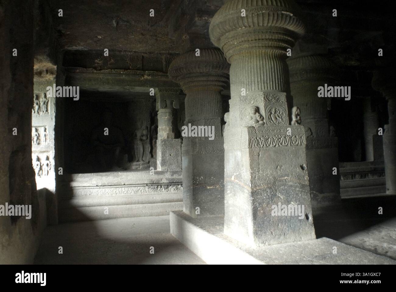 Ellora caves view, Aurangabad, Maharashtra, India, Asia Stock Photo - Alamy