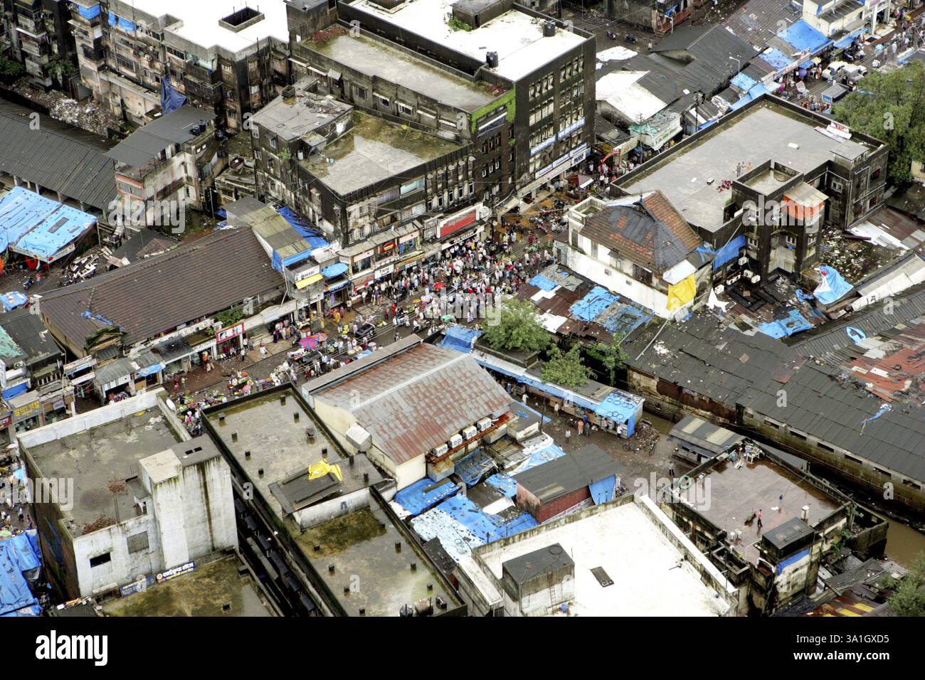 An aerial view of Kalyan city on outskirts of Bombay Mumbai ...