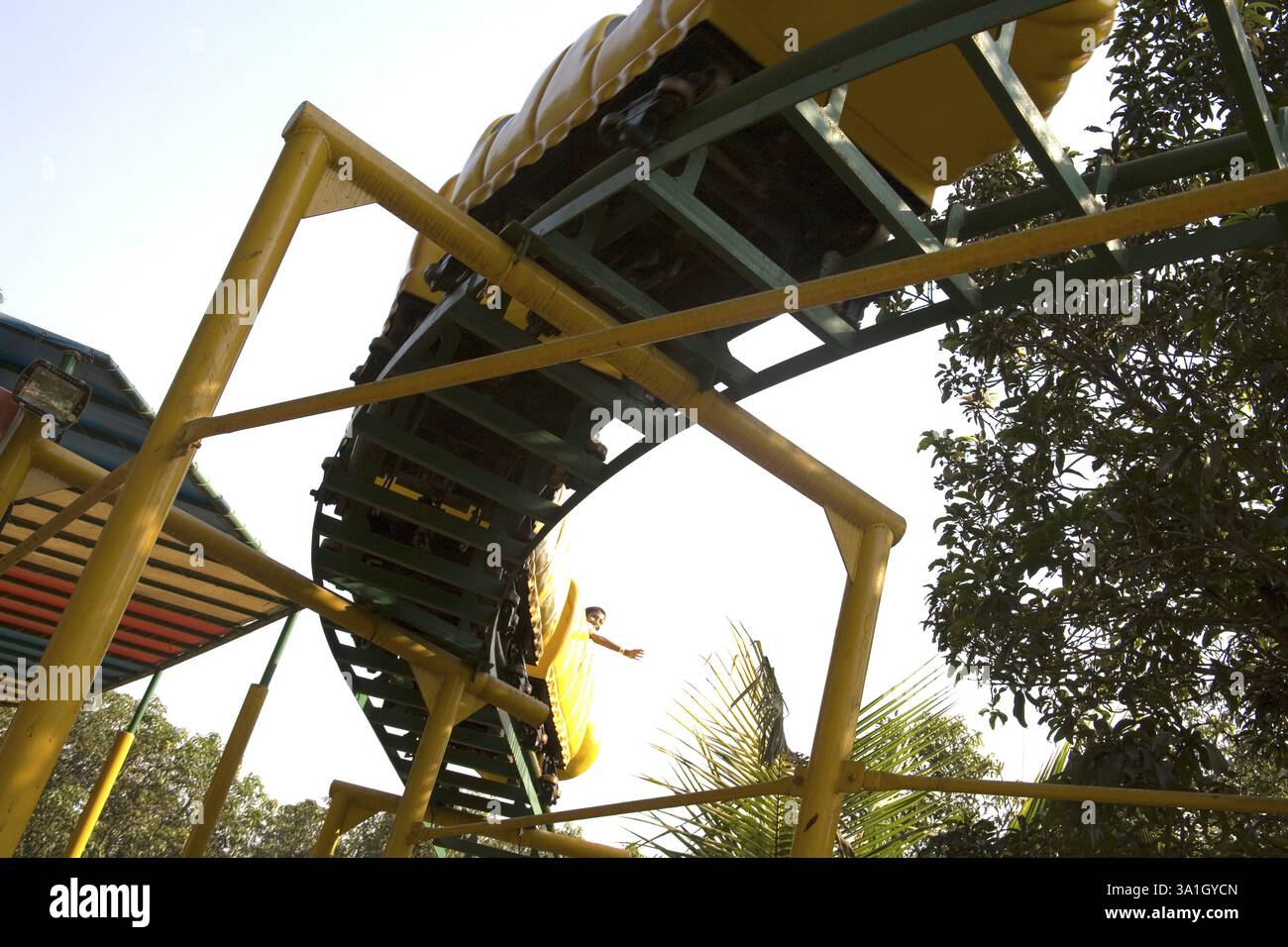 Roller coaster ride in Amusement park Tikuji ni wadi, Bombay Mumbai ...