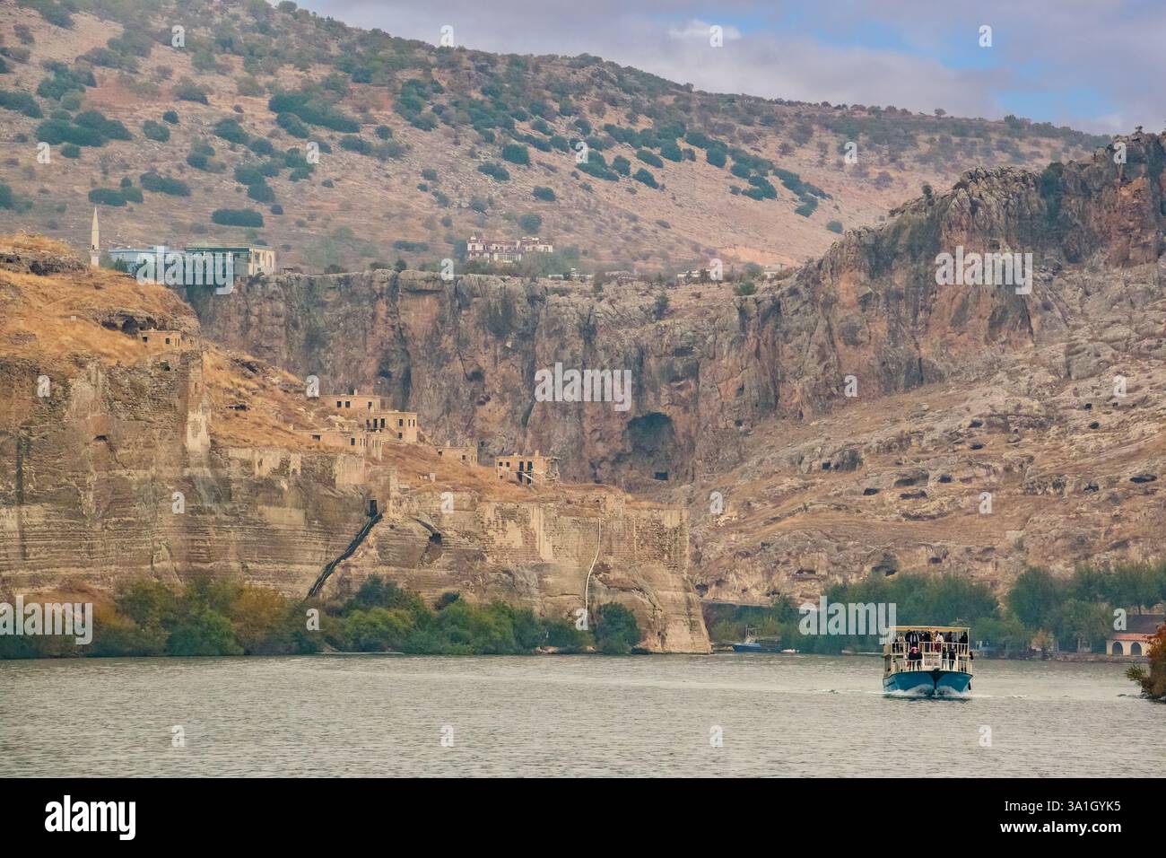 Rumkale, Turkey, Turkiye. Approaching Ruins of Rumkale on the Euphrates ...