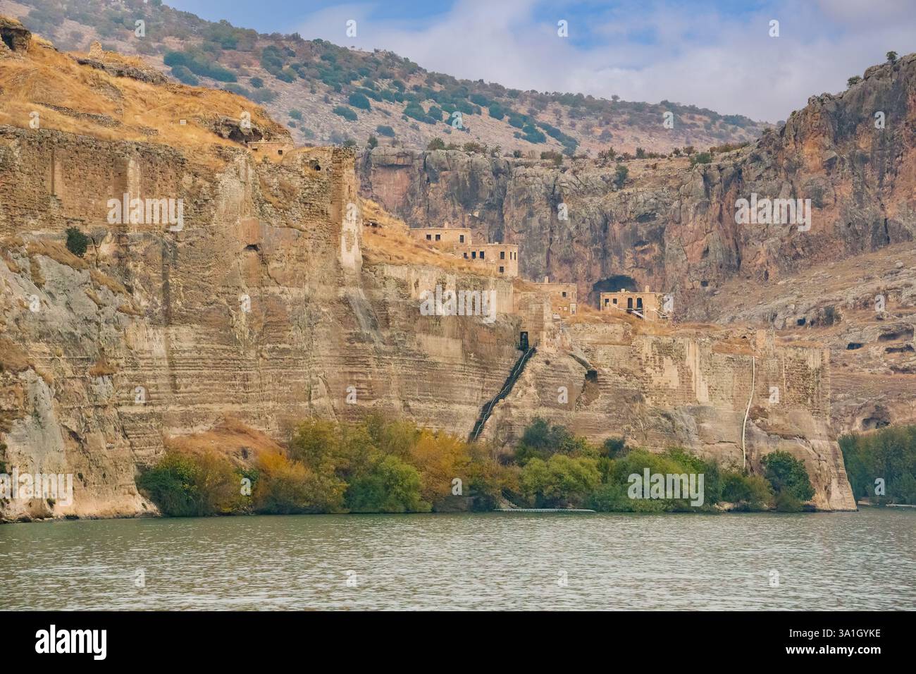 Rumkale, Turkey, Turkiye. Ruins of Rumkale on the Euphrates River above ...