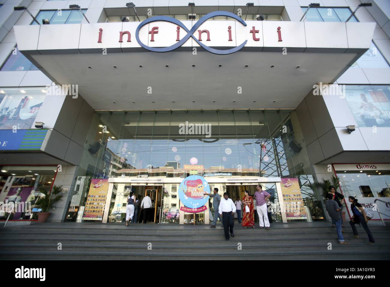 The entrance of infinity mall, Andheri, Bombay now Mumbai, Maharashtra, India, Asia Stock Photo ...