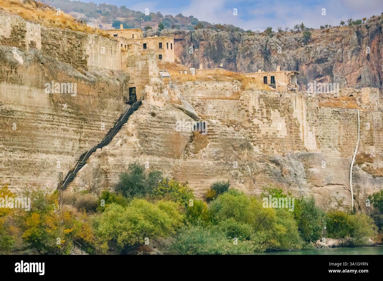 Rumkale, Turkey, Turkiye. Ruins of Rumkale on the Euphrates River above ...
