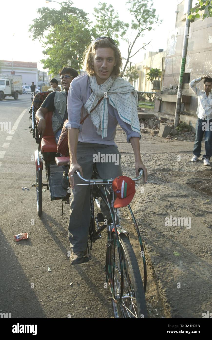 Foreigner riding rickshaw hi-res stock photography and images - Alamy