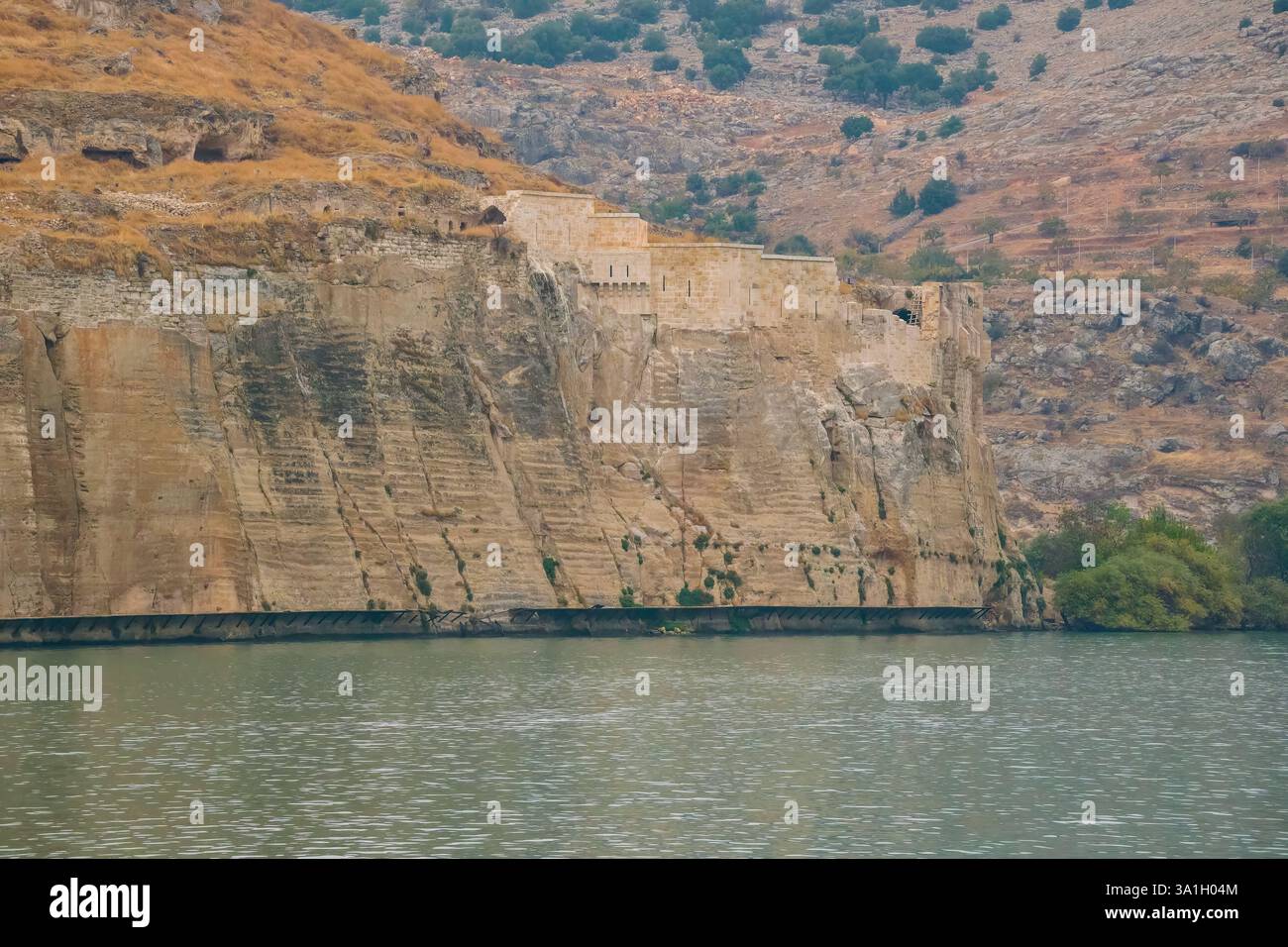 Halfeti, Turkey, Turkiye. Ruins of Rumkale on the Euphrates River Stock ...