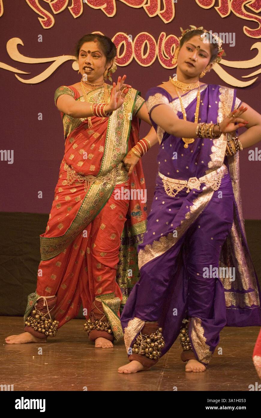 Women performing traditional folk dance Lavani, Maharashtra, India NO MR Stock Photo - Alamy