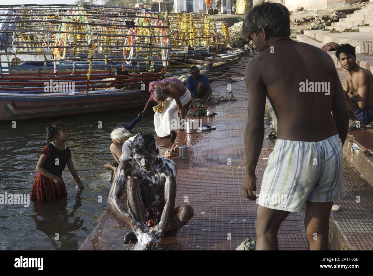 Bathing Ghat ancient pilgrimage situated on banks of river Paisuni ...