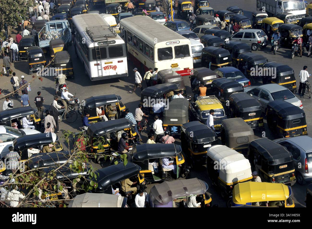 Traffic at the congested saki naka junction on the andheri ghatkopar ...
