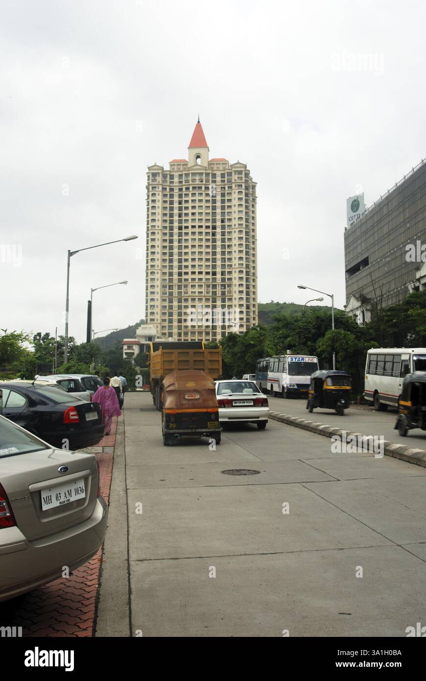 Powai Hiranandani building with road, Bombay Mumbai, Maharashtra, India ...
