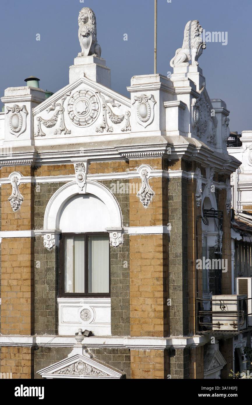 Window of a bank heritage building at Bombay now Mumbai, Maharashtra ...