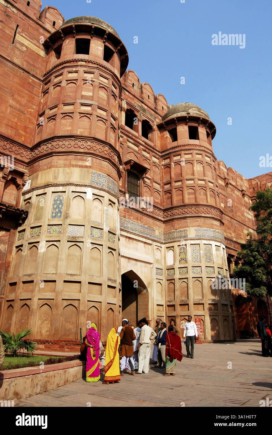 Interior gate of Red fort, Agra, Uttar Pradesh, India, Asia Stock Photo ...
