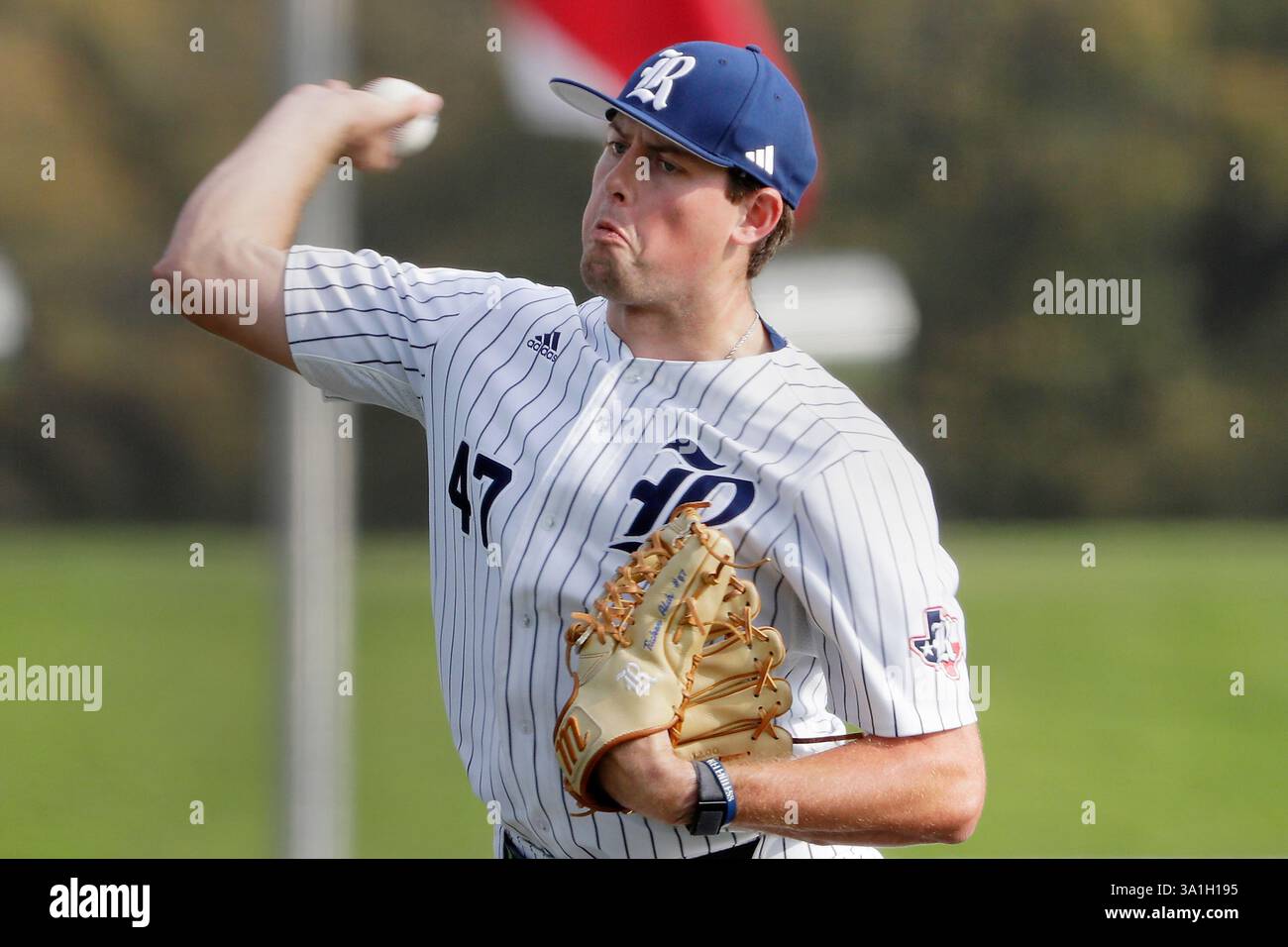 Rice relief pitcher Tucker Alch throws against Yale during an NCAA ...