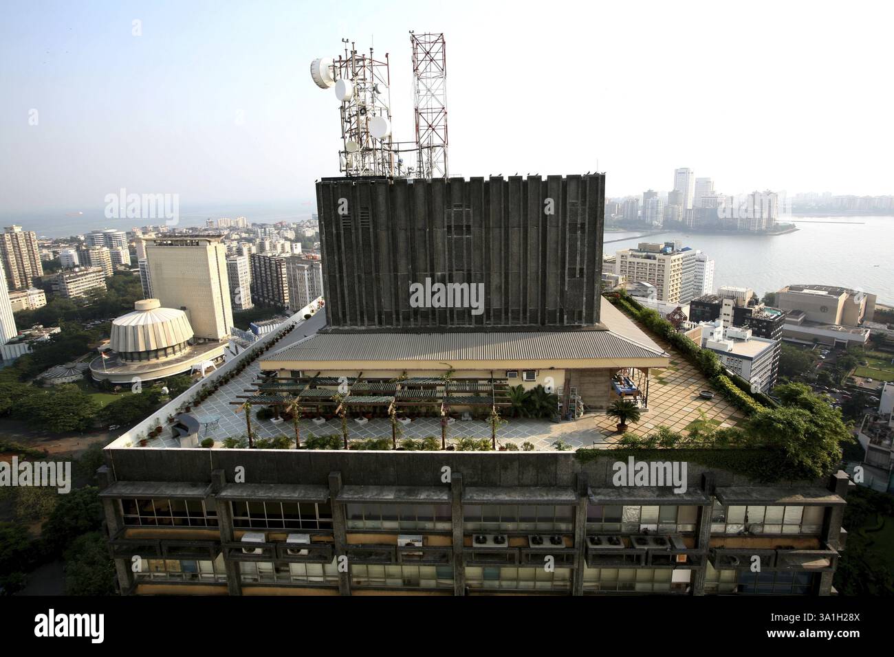 Roof top of Express Towers at Nariman point, Bombay Mumbai, Maharashtra ...