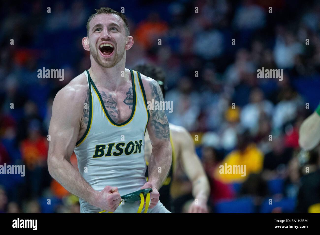 Tulsa, Oklahoma, USA. 8th Mar, 2025. North Dakota State's KYLE BURWICK ...