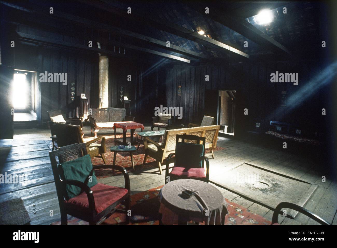 Interior of Wooden palace smith village Stock Photo - Alamy