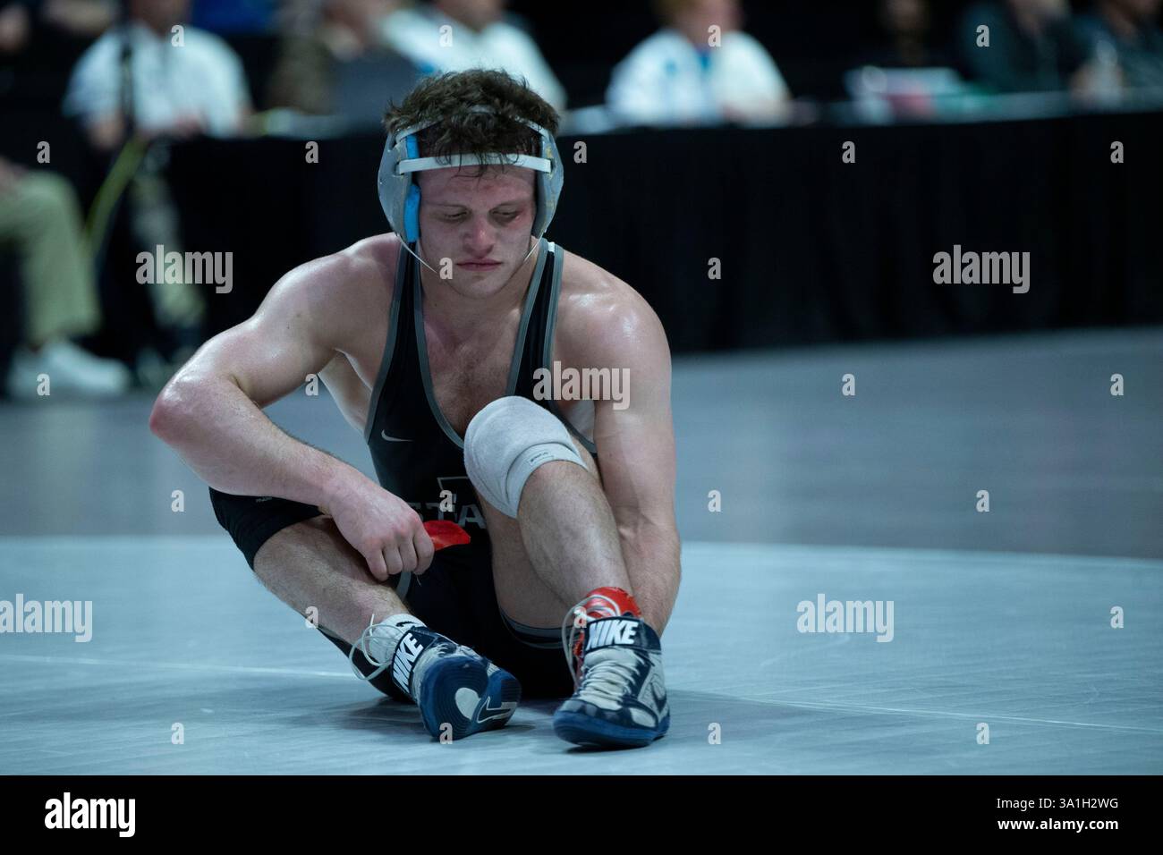 March 8, 2025, Tulsa, Oklahoma, USA: Iowa State's CODY CHITTUM reacts ...