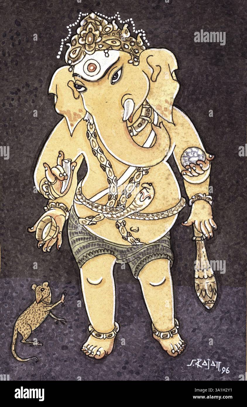 Ganesha, hindu belief, hindu, hinduism, art, artist s. rajam, himalayan ...