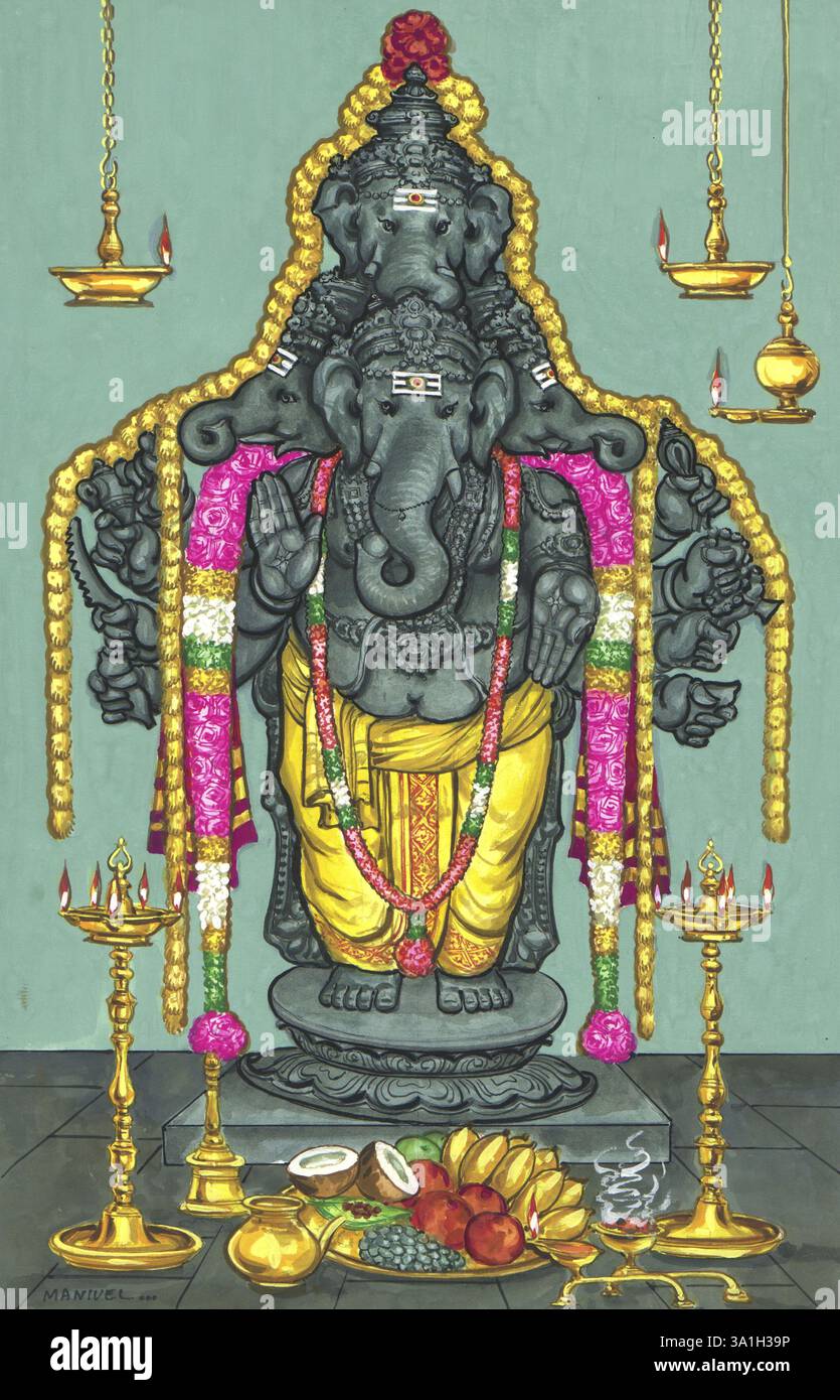 Ganeshas, hindu belief, hindu, hinduism, art, artist Manivelu ...