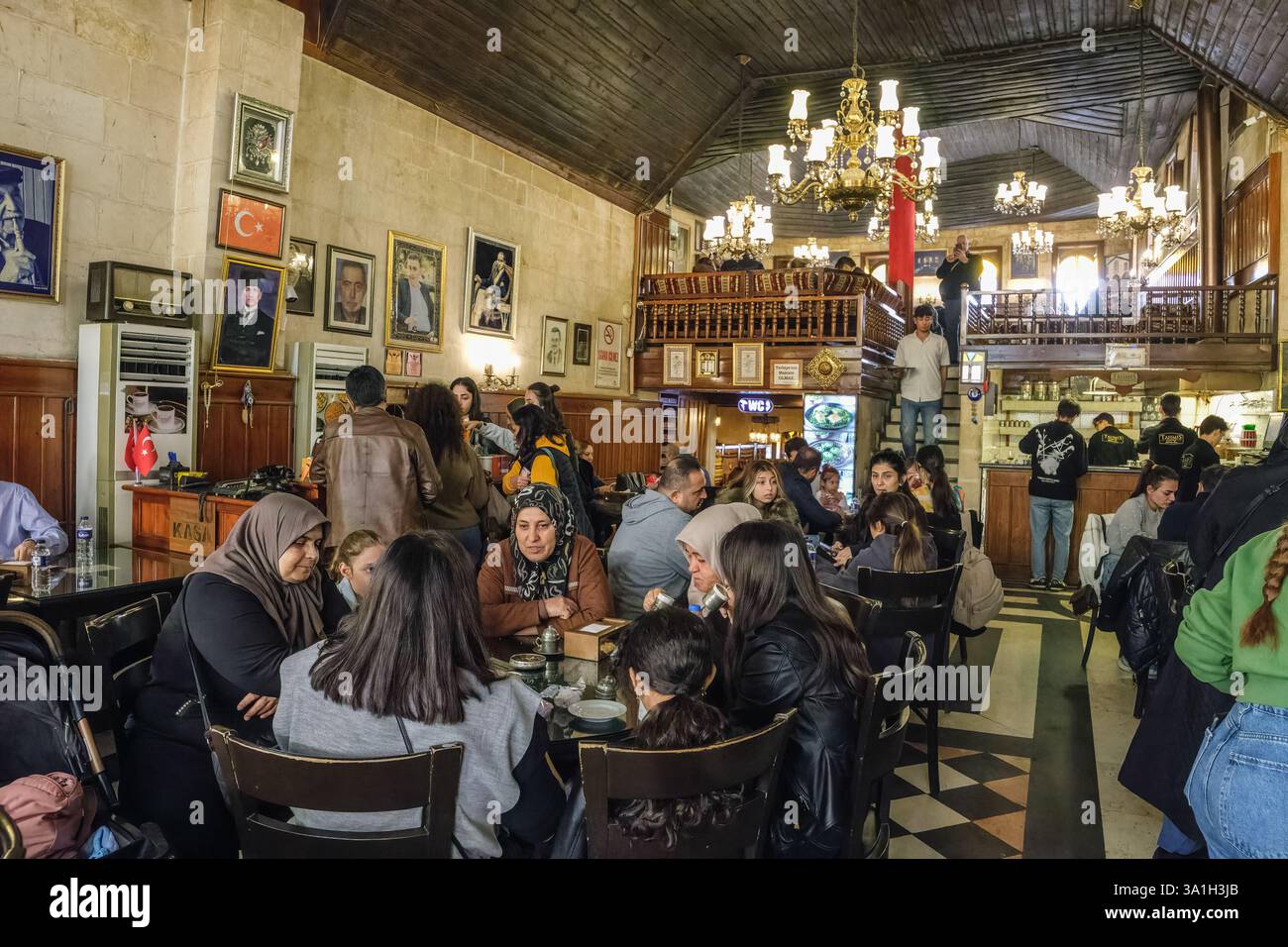 Gaziantep, Turkey, Turkiye. Tahmis Coffee Shop Patrons Stock Photo - Alamy