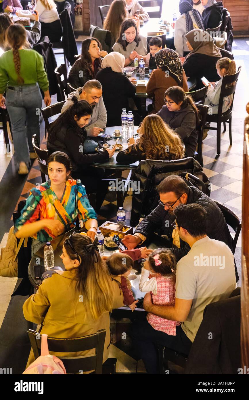Gaziantep, Turkey, Turkiye. Tahmis Coffee Shop Patrons Stock Photo - Alamy