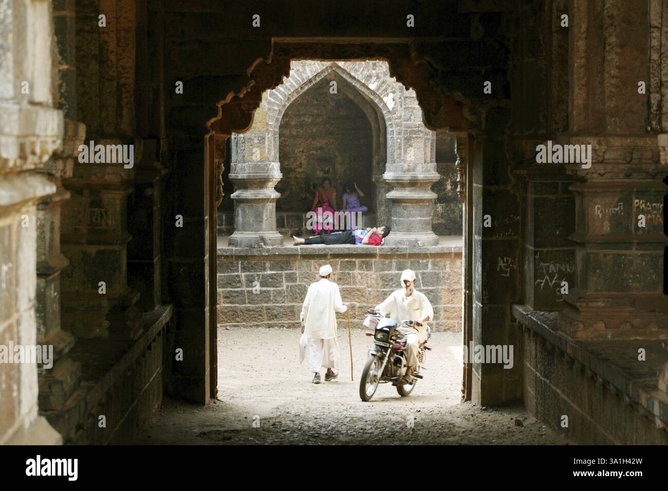 Tourist at the Panhala fort, Kolhapur, Maharashtra, India, Asia Stock ...