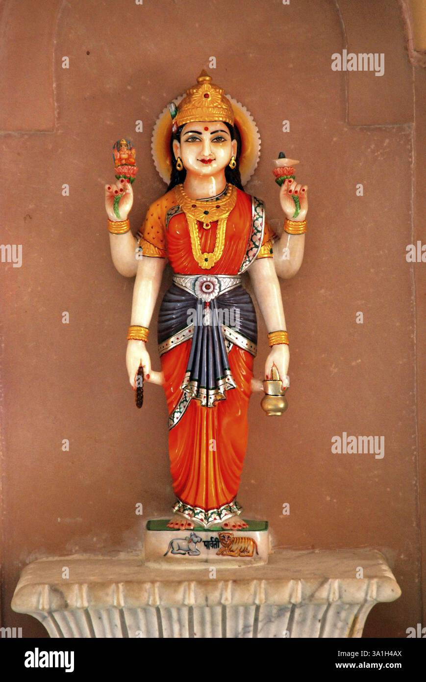 Statue of goddess Parvati, India, Asia Stock Photo - Alamy