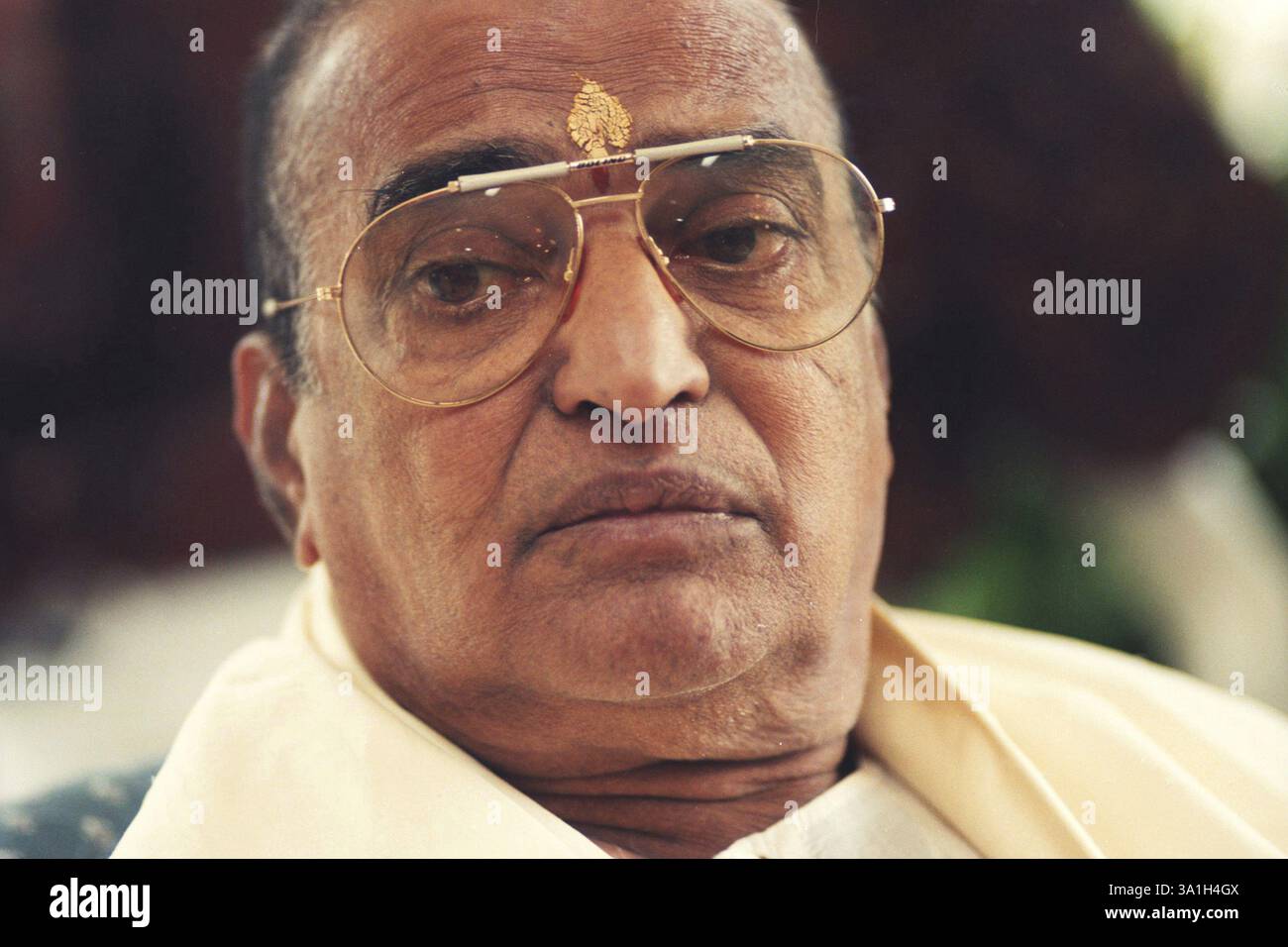 South Asian Indian filmmaker and politician N. T. Rama Rao founder of ...