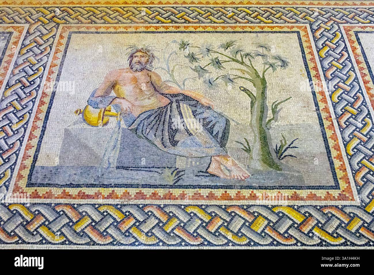 Gaziantep, Turkey, Turkiye. Zeugma Mosaic Museum, God of the Euphrates ...