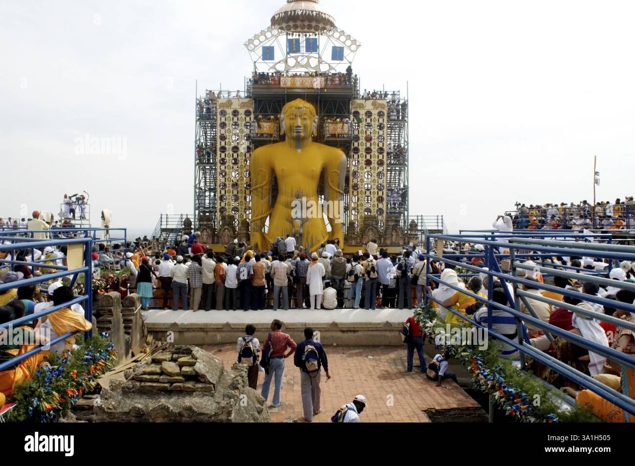 58.8 feet monolithic full length statue of jain saint Gomateshwara lord ...