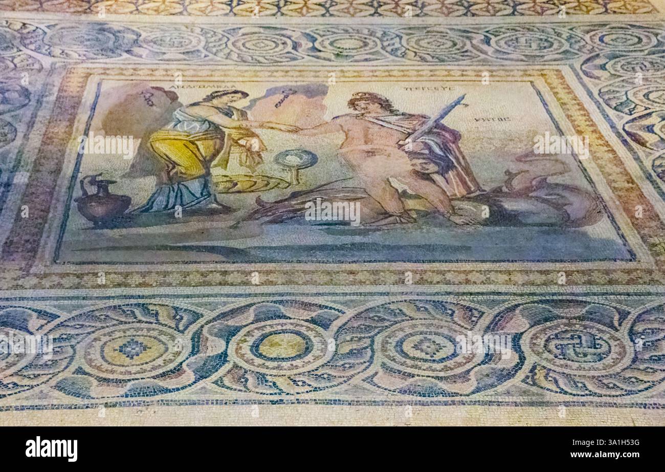 Gaziantep, Turkey, Turkiye. Zeugma Mosaic Museum, Perseus and Andromeda ...