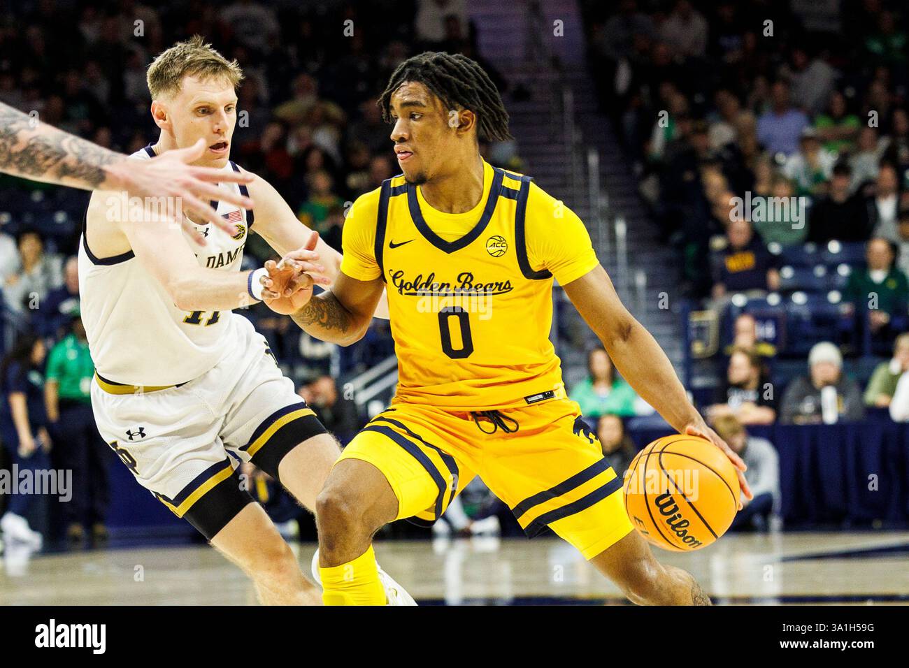 South Bend, Indiana, USA. 08th Mar, 2025. California guard Jeremiah ...