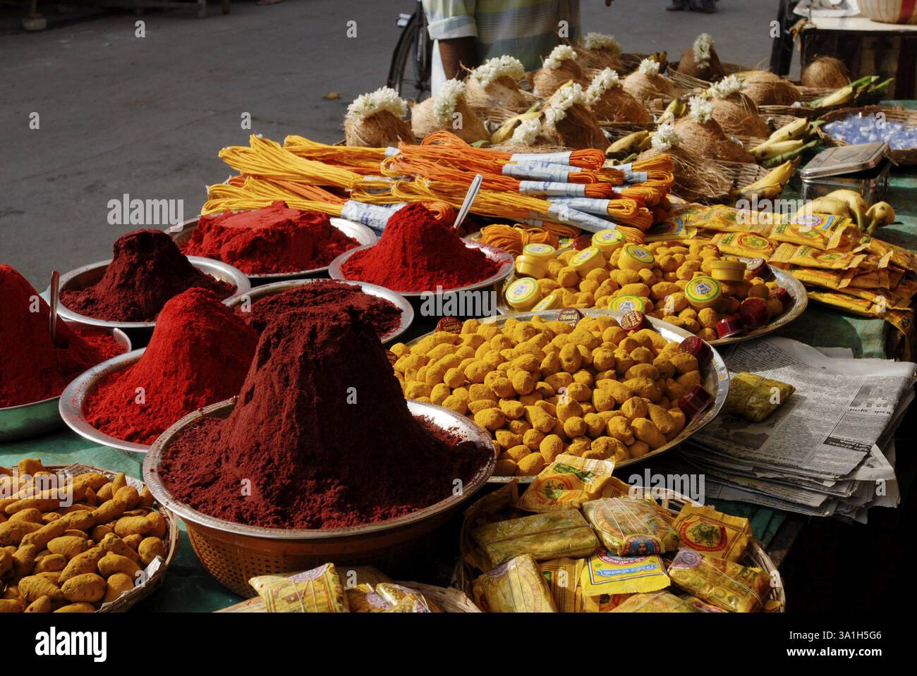 Shop selling pooja items, Swamimalai, Tamil Nadu, India, Asia Stock ...