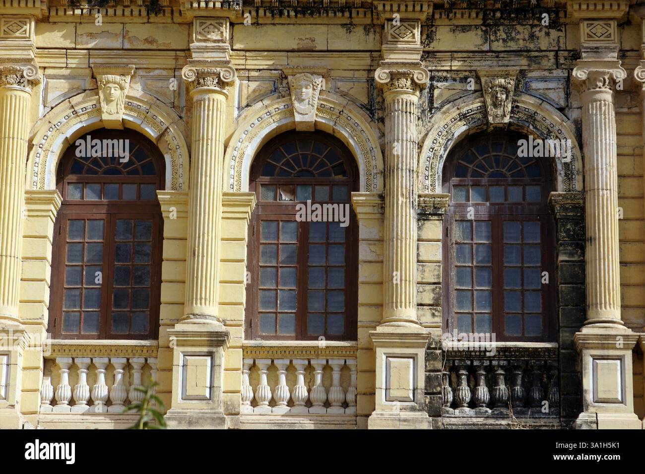 Three windows of sharad baug palace ruined in earth quake 2001, kutch ...