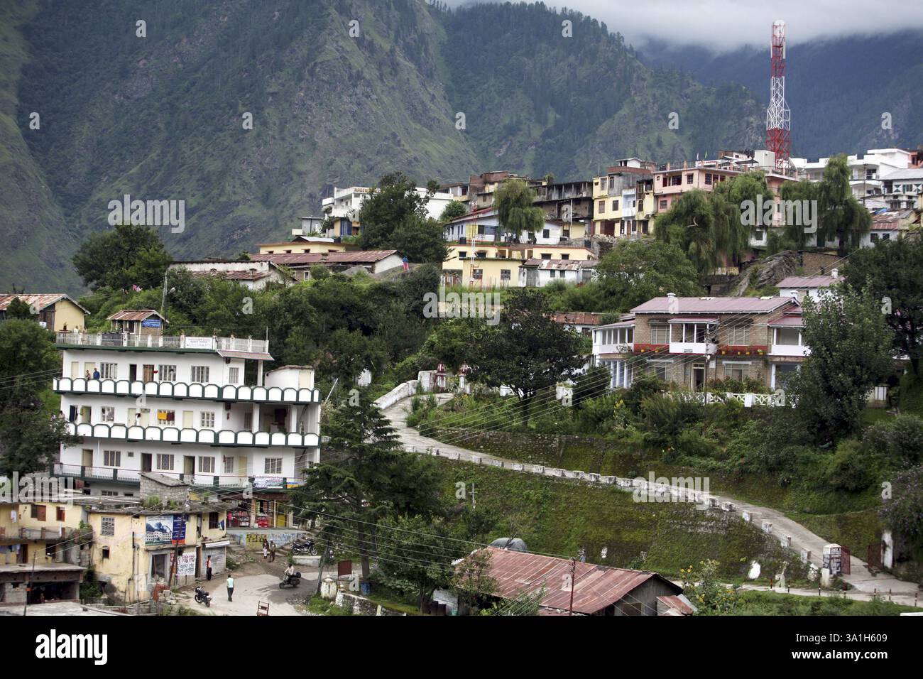 An overall view of Joshimath, Uttaranchal, India, Asia Stock Photo - Alamy